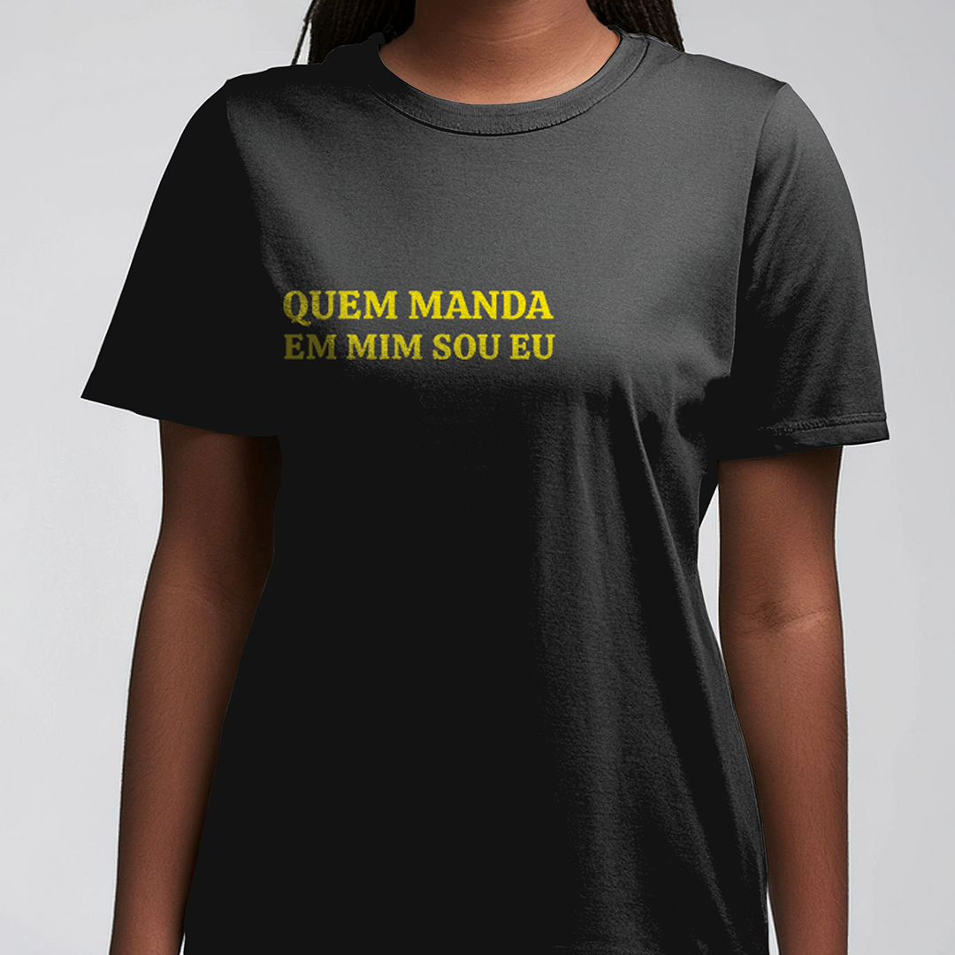 Zaynara Camiseta Preta Quem Manda Em Mim Sou Eu Heart Merch Zaynara Camiseta Preta Quem Manda Em Mim Sou Eu Heart Merch